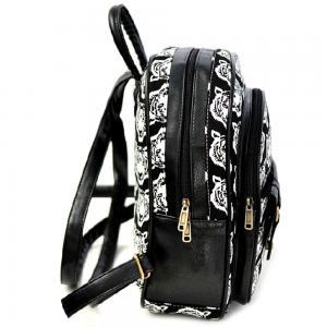 Black Tiger Head Print Backpack Shoulder School Bag on Luulla