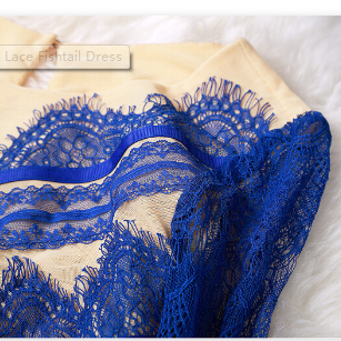 Slim Lace Fishtail Dress on Luulla