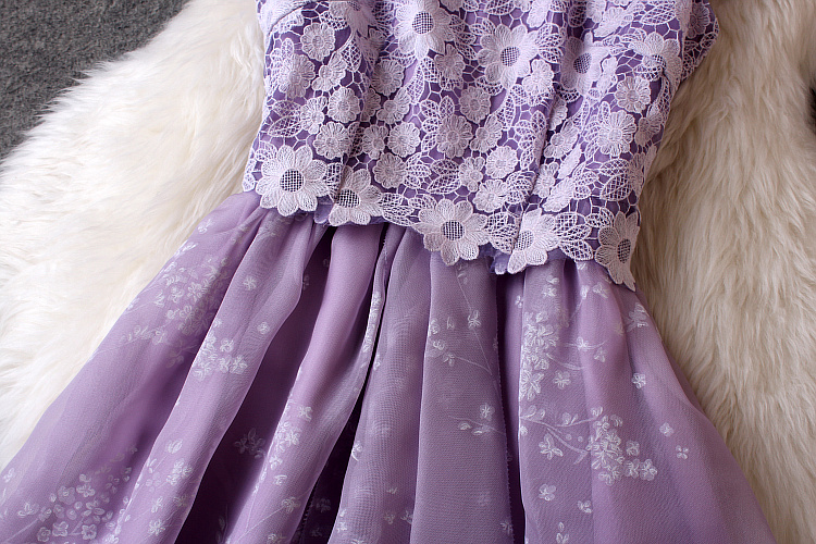 Retro Embroidery Print Dress on Luulla