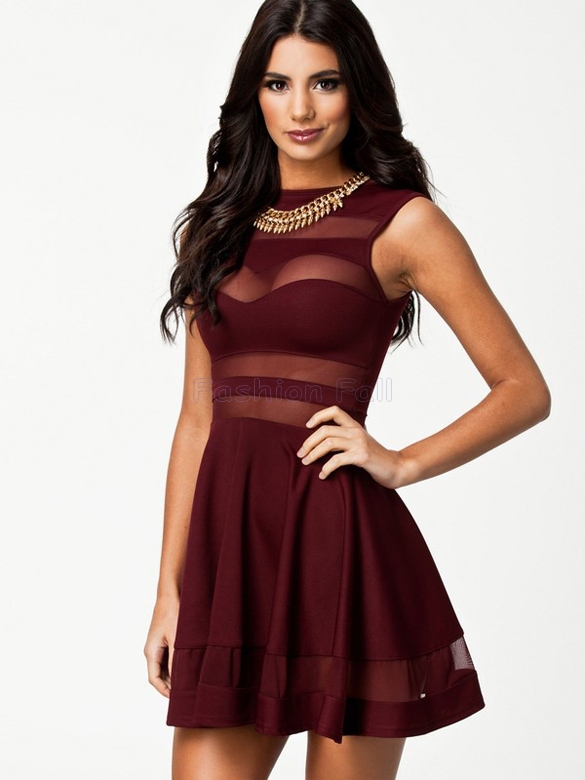 Sexy Sleeveless Open Back Transparent Dresses on Luulla